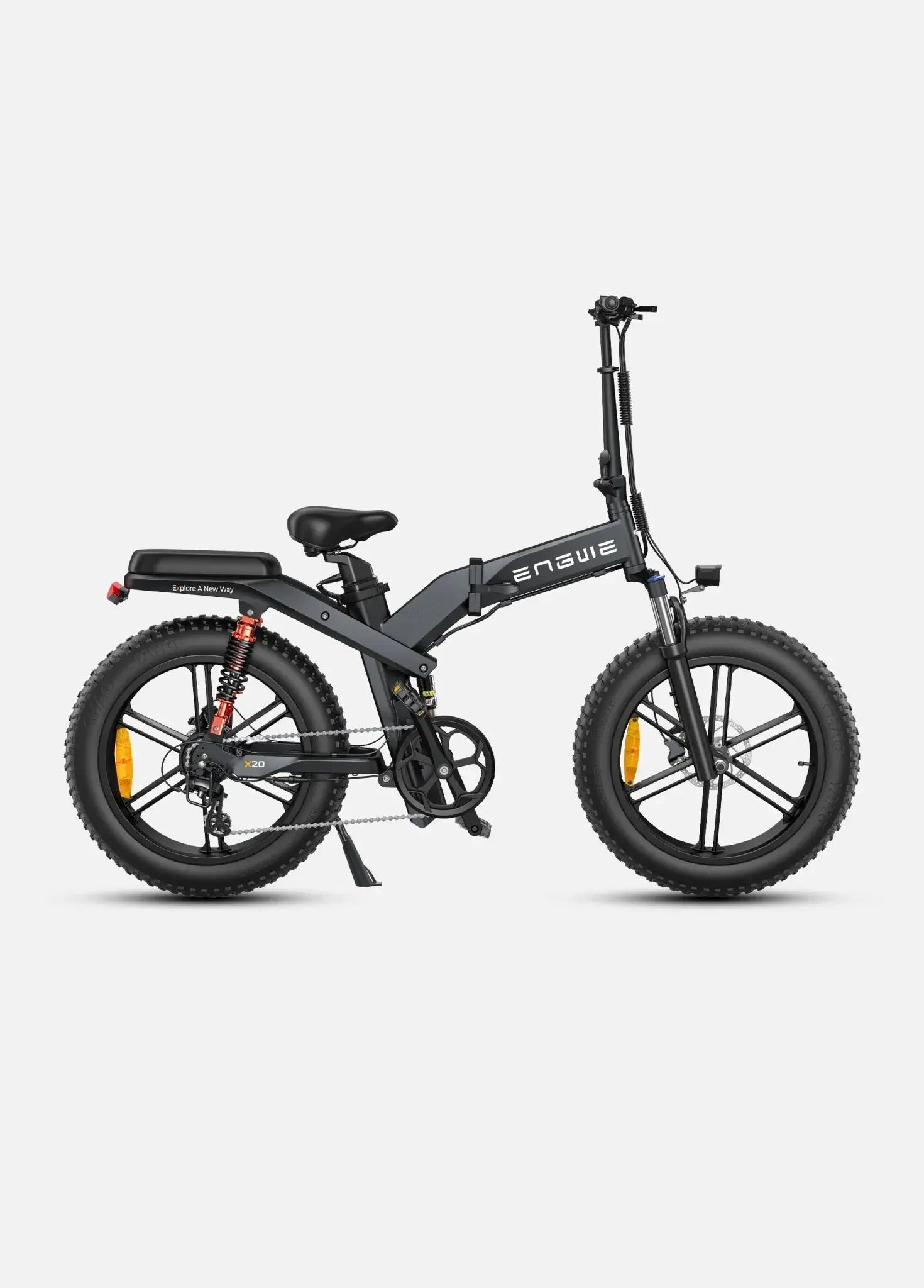 Engwe X20 E-bike - Zwart - Enkele Accu