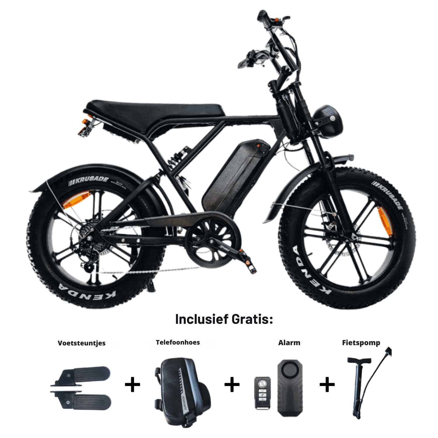 Ouxi H9 Fatbike | Hydraulische Remmen | Zwart